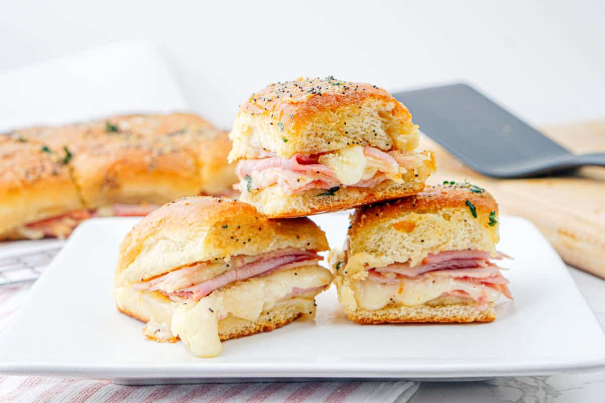 Ham and Melted Cheese Sliders - Organized Island