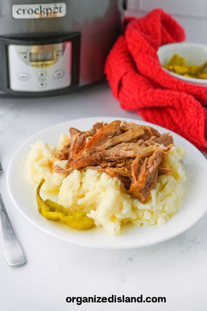 Crock Pot Mississippi Pork Roast - Organized Island