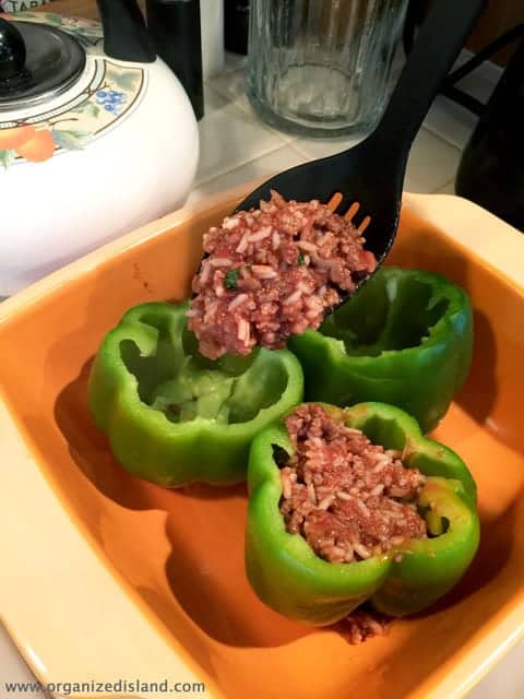 Stuffed Bell Peppers With Cheese - Organized Island